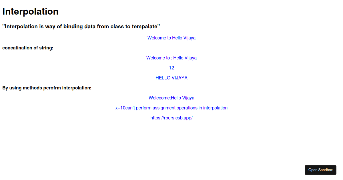 interpolation - Codesandbox