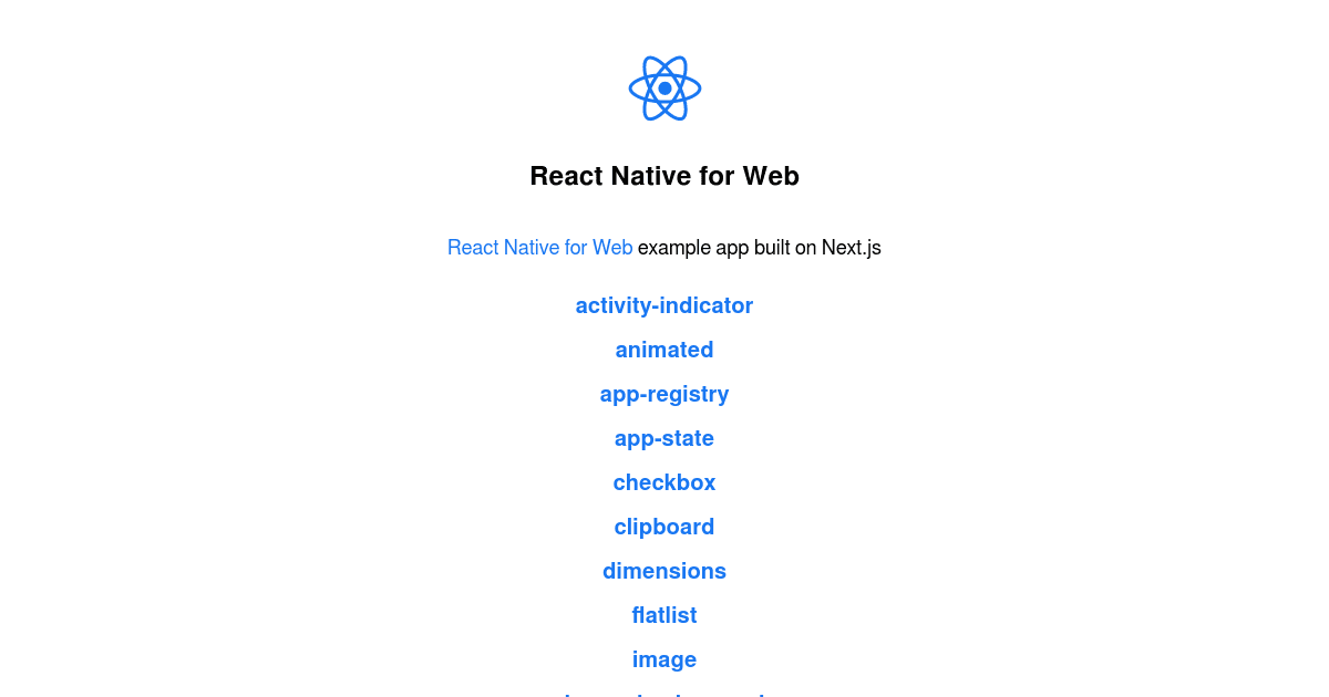 react-native-web-examples - Codesandbox