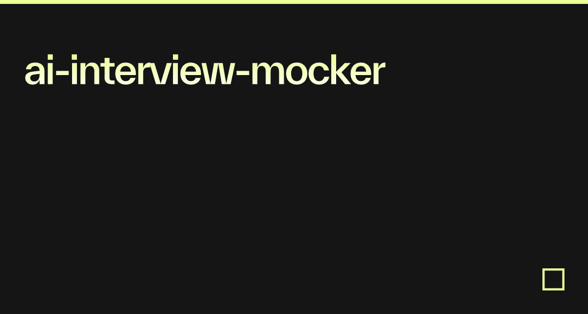 ai-interview-mocker - Codesandbox