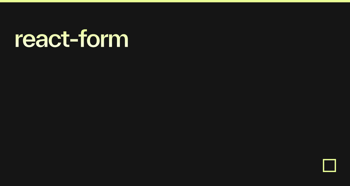 react-form - Codesandbox