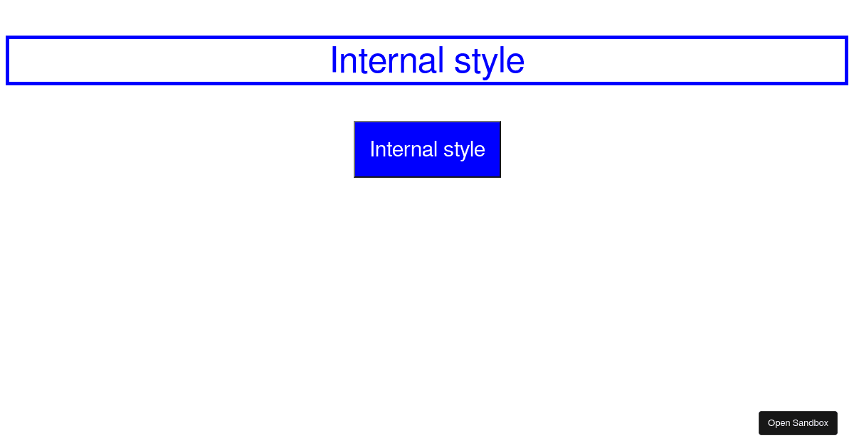 Internal styles - Codesandbox