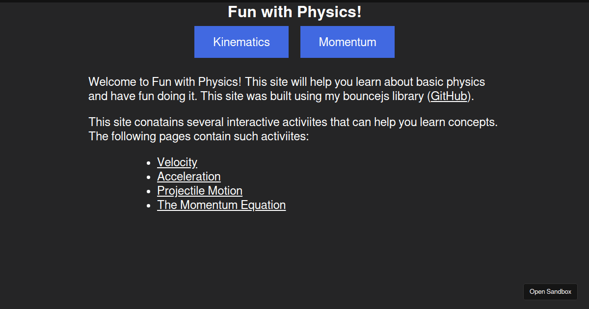 physics-fun - Codesandbox physics-fun - Codesandbox