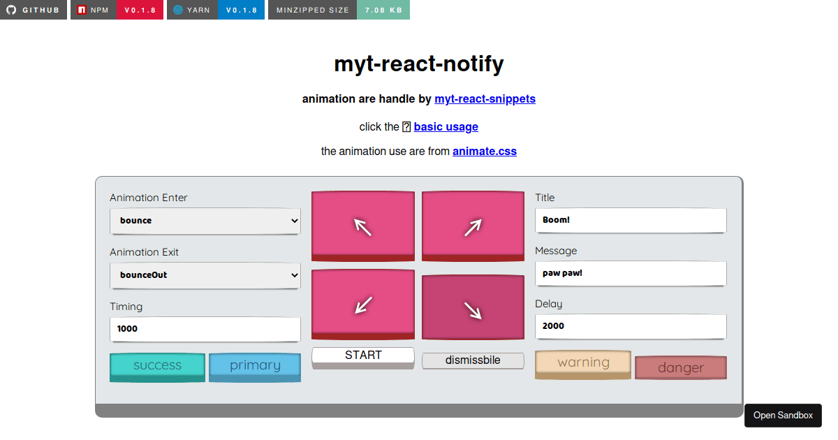 notification machine - Codesandbox