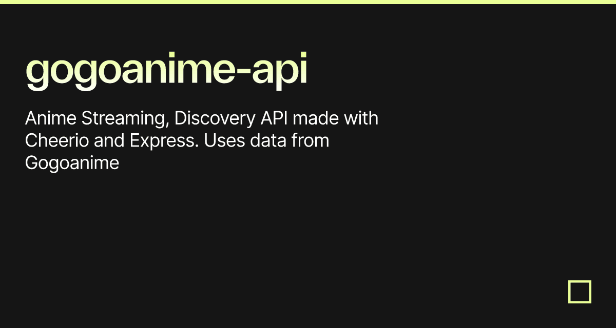 gogoanime-api - Codesandbox