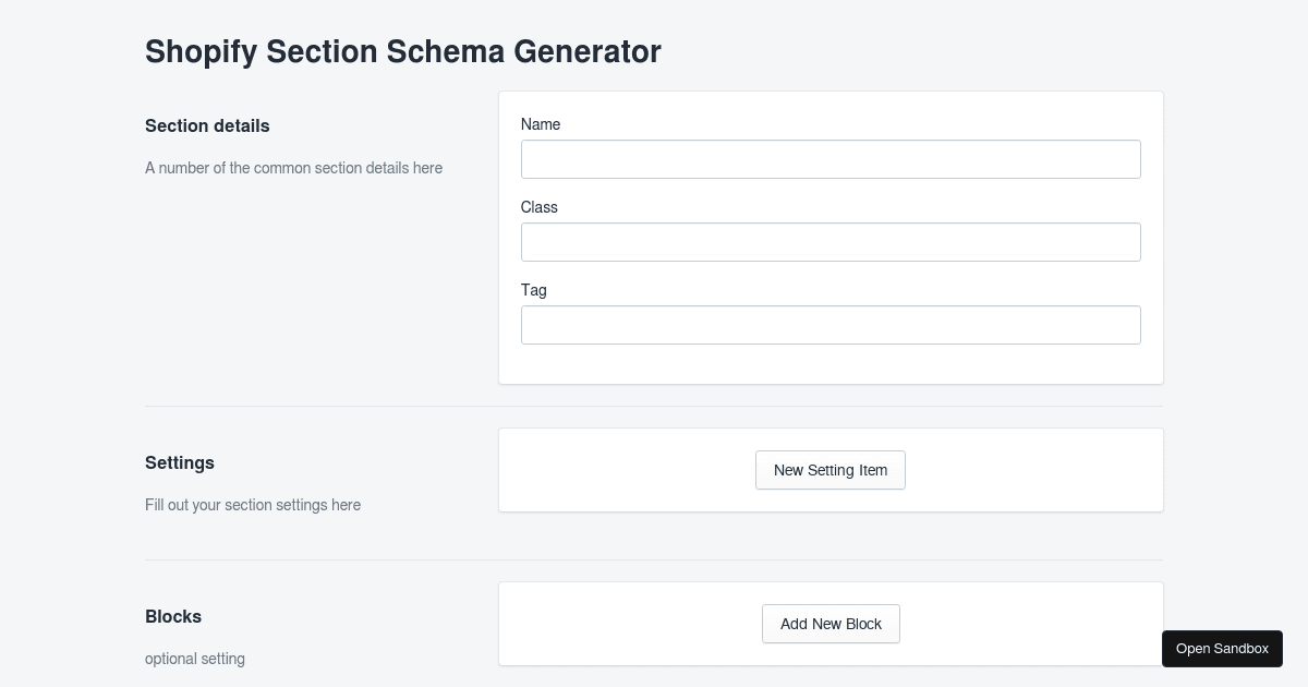 shopify-schema-builder - Codesandbox