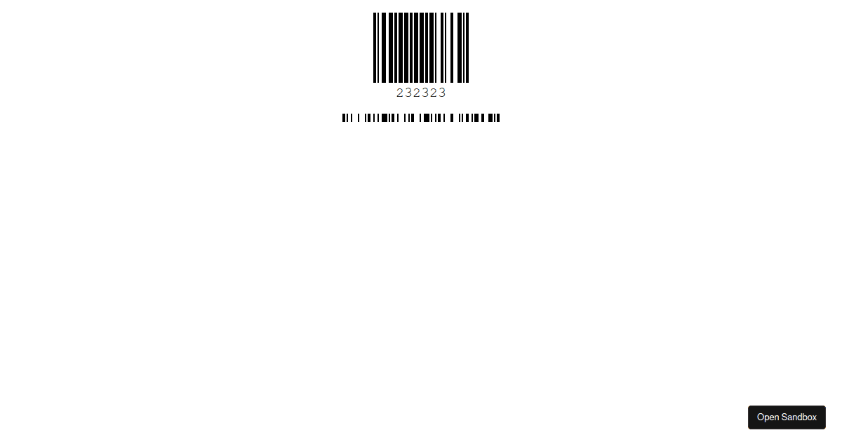 Jsbarcode Example With Functional Component Forked Codesandbox