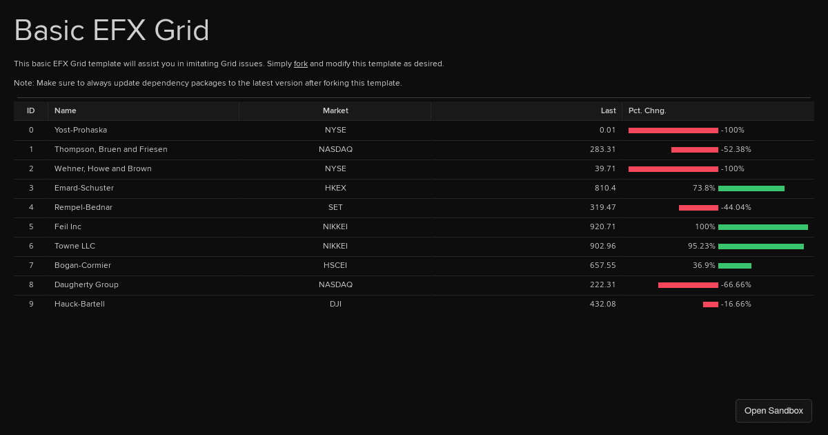 [React] EFX-Grid Template (forked) - Codesandbox