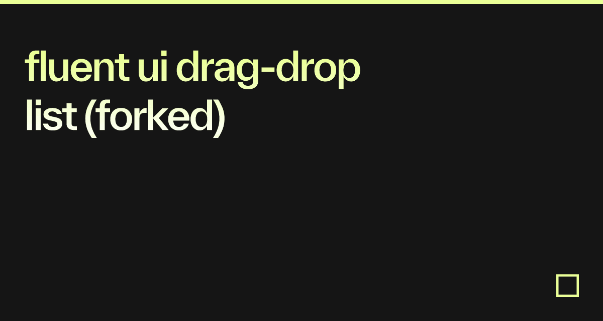fluent ui drag-drop list (forked) - Codesandbox