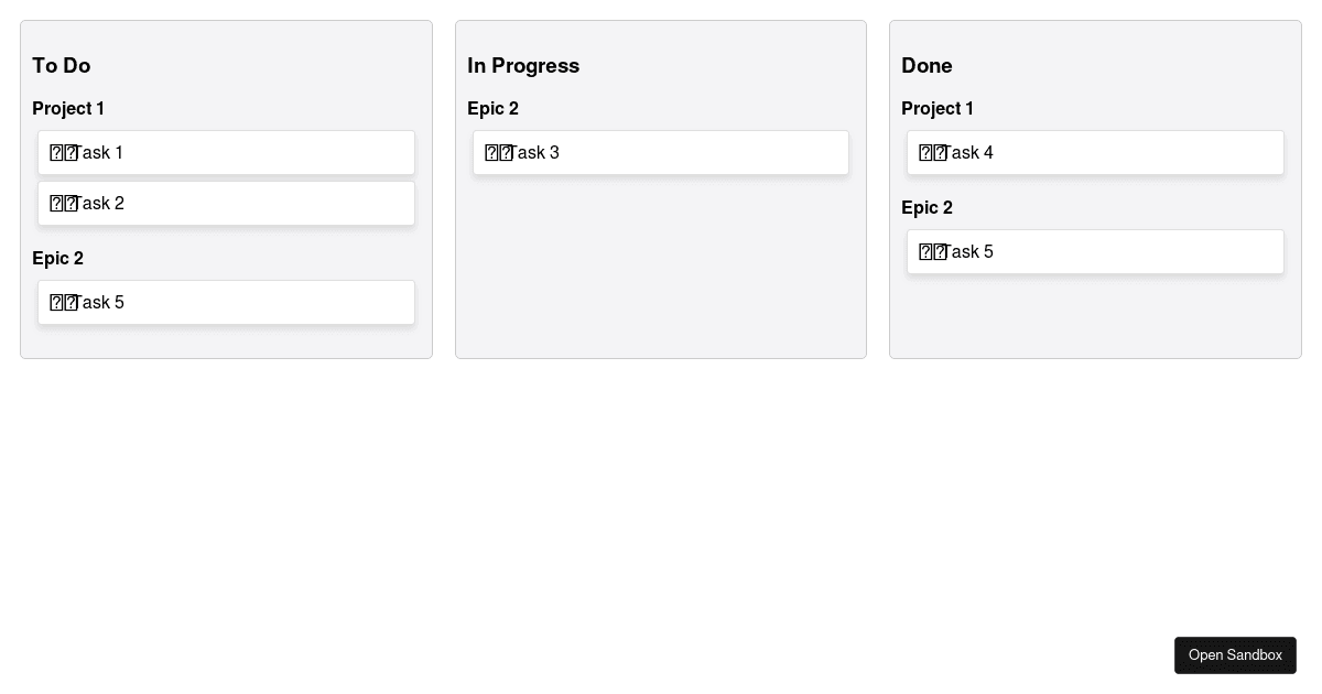snapdrag-kanban-ts - Codesandbox