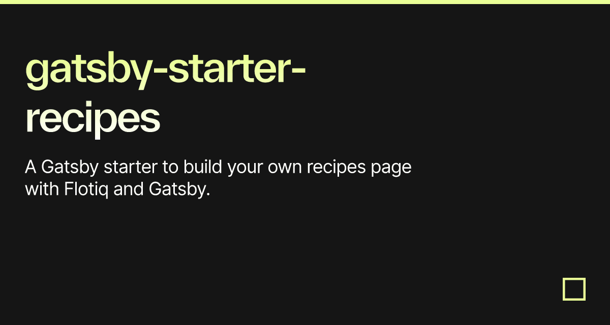 gatsby-starter-recipes - Codesandbox