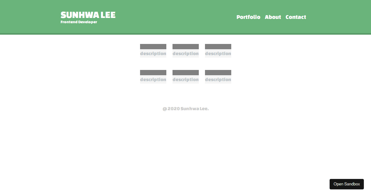 simple portfolio - Codesandbox