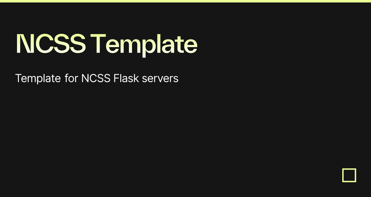 NCSS Template - Codesandbox