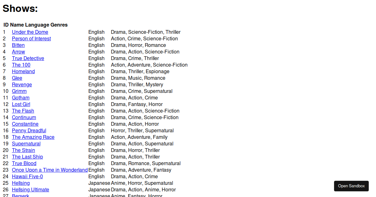 apprun-tvmaze - Codesandbox