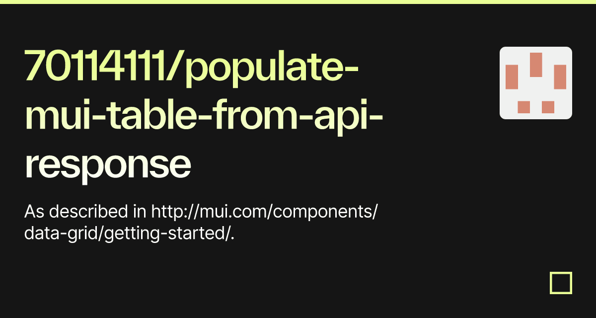 70114111populate Mui Table From Api Response Codesandbox