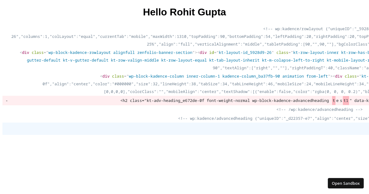 React-Diff-checker (forked) - Codesandbox