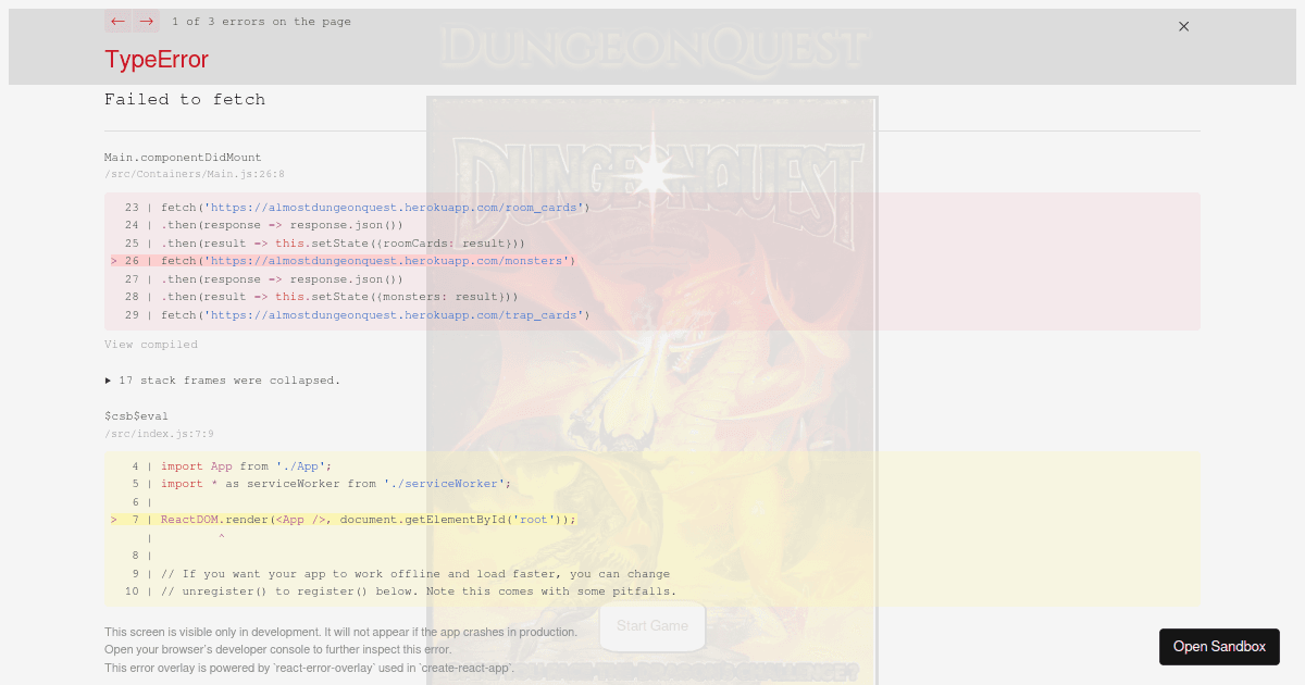 frontend - Codesandbox