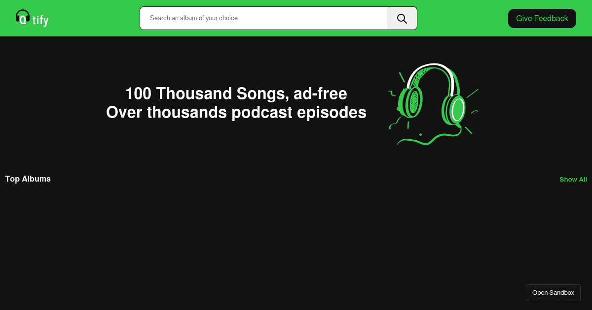 qtify-app (forked) - Codesandbox