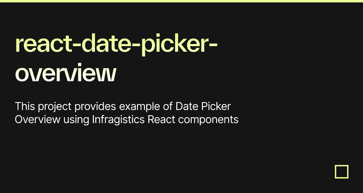 react-date-picker-overview - Codesandbox