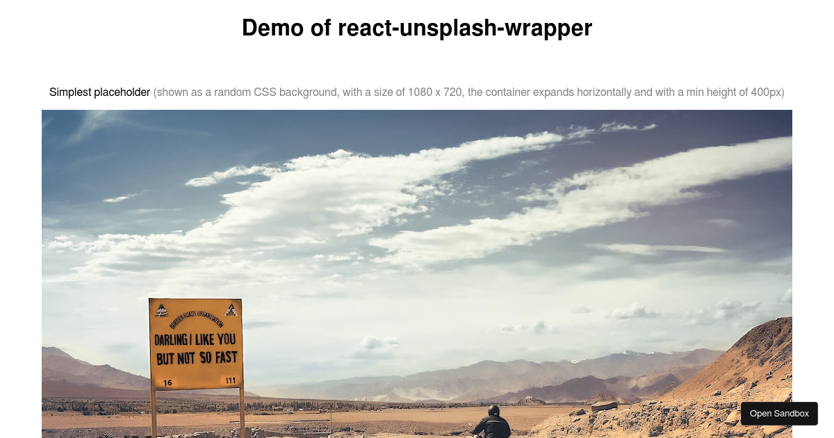 React Unsplash Wrapper Forked Codesandbox