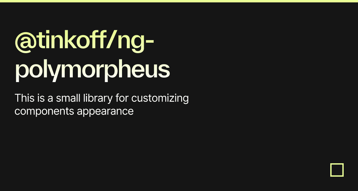 @tinkoff/ng-polymorpheus - Codesandbox