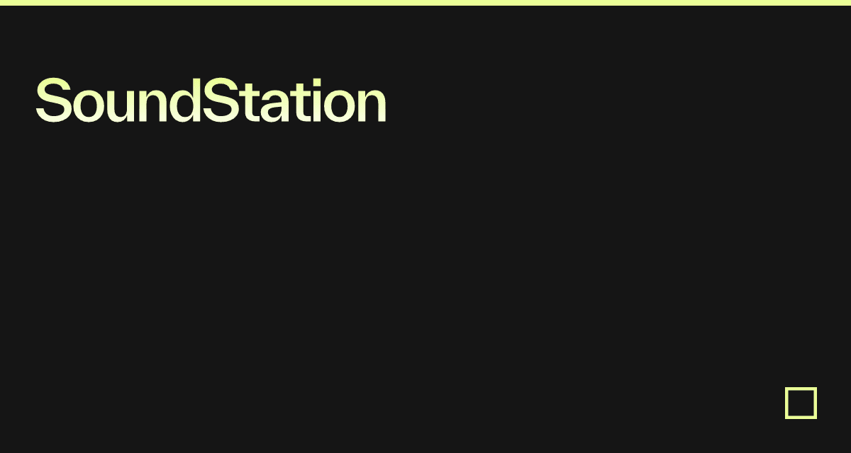 SoundStation - Codesandbox