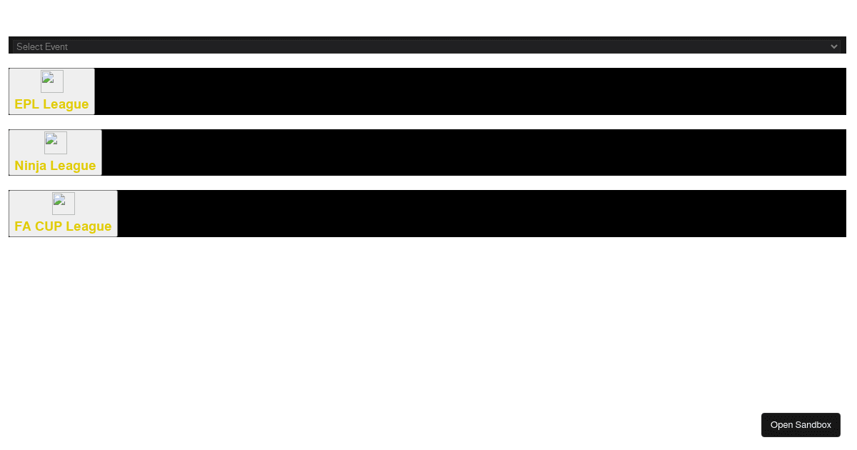 REACT TOURNAMENT - Codesandbox