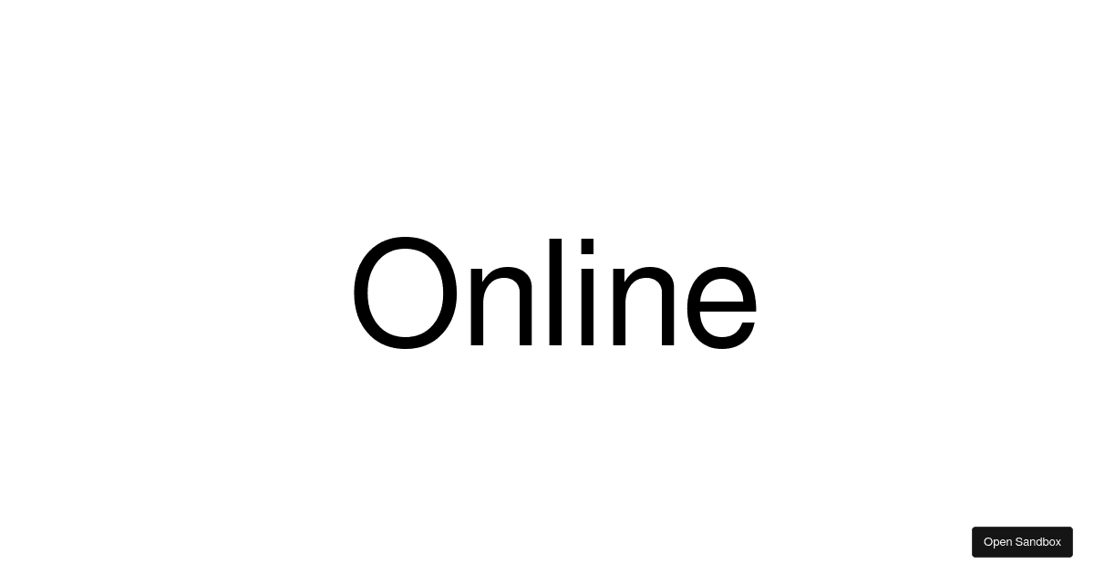 S Offline Demo Forked Codesandbox