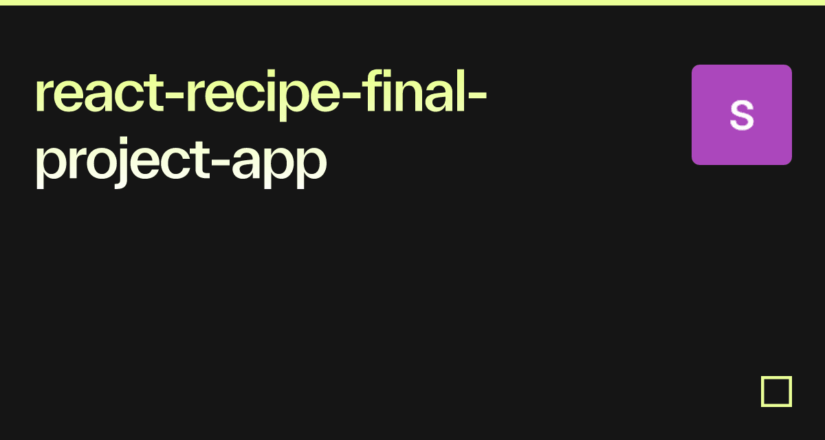 react-recipe-final-project-app - Codesandbox