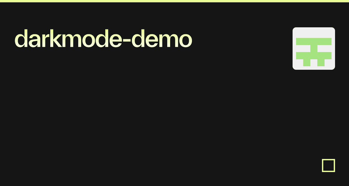 darkmode-demo - Codesandbox