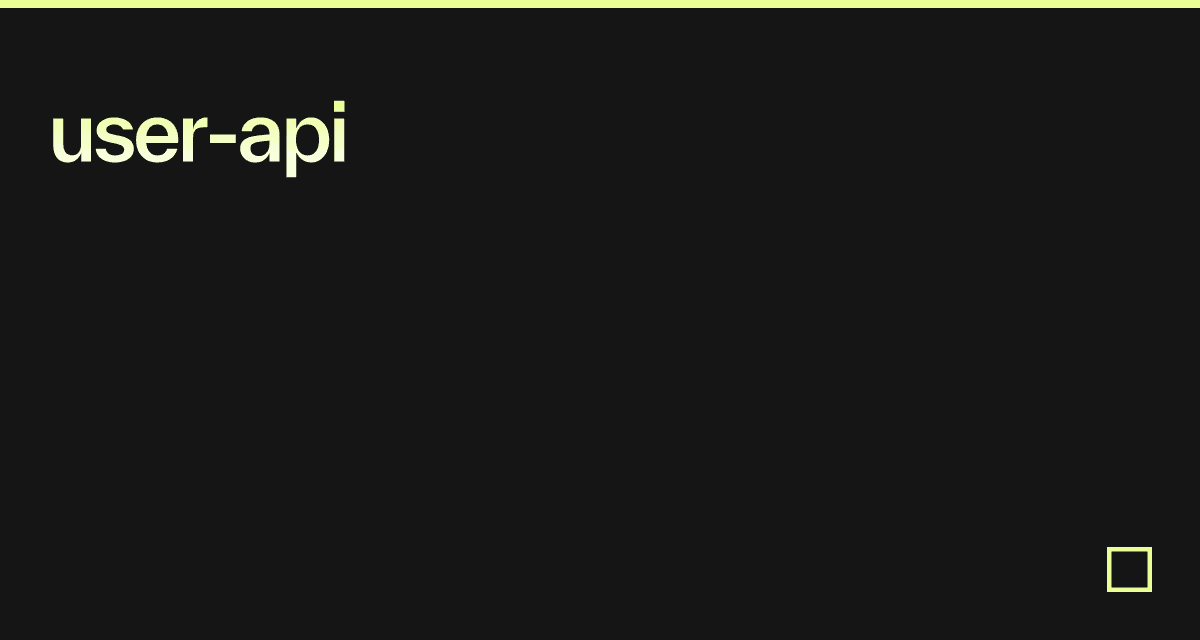 user-api - Codesandbox
