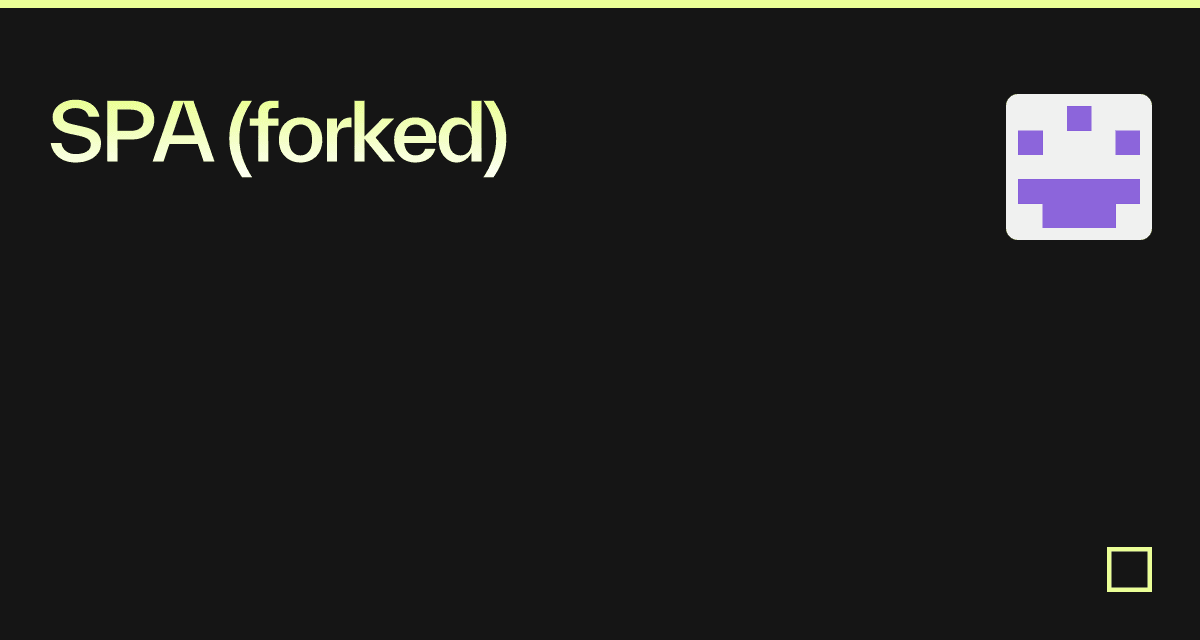 SPA (forked) - Codesandbox