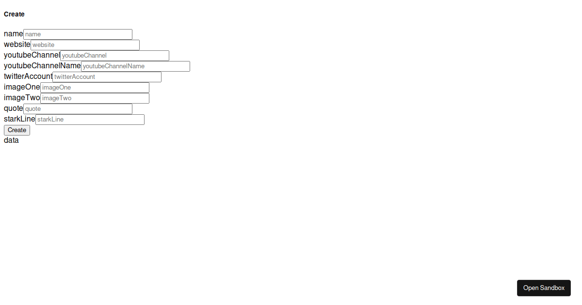 React Codesandbox