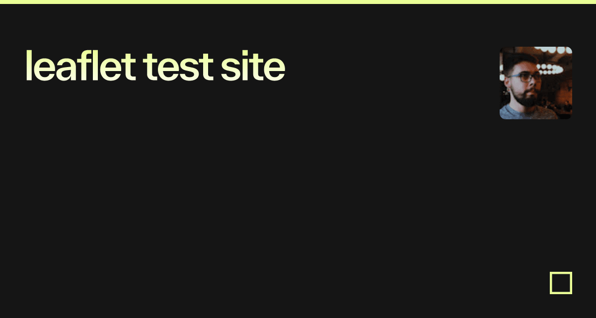 leaflet test site - Codesandbox