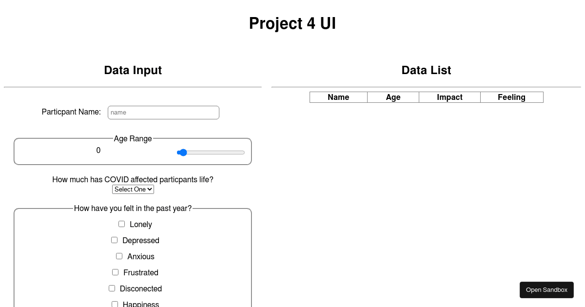 Project5 - Codesandbox