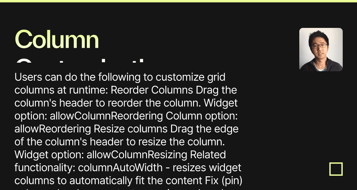 Column Customization Devextreme Data Grid Forked Codesandbox