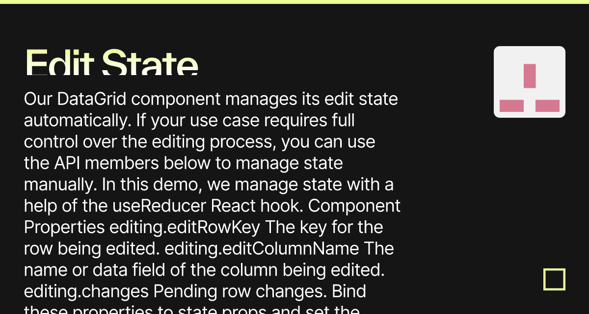 Edit State Management (CTP) - DevExtreme Data Grid (forked) - Codesandbox Edit State Management (CTP) - DevExtreme Data Grid (forked) - Codesandbox