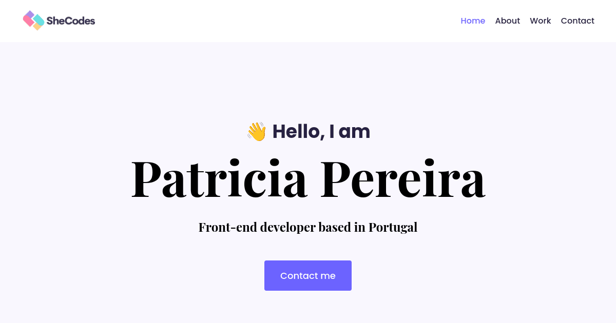 Portfolio Project / Header - Codesandbox
