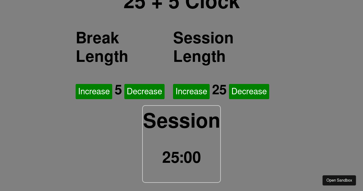 pomodoro-clock - Codesandbox