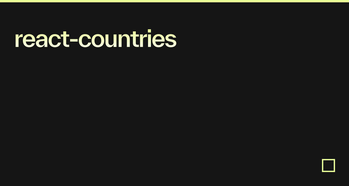 react-countries - Codesandbox