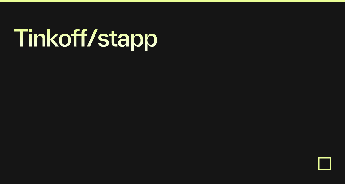 Tinkoff/stapp - Codesandbox