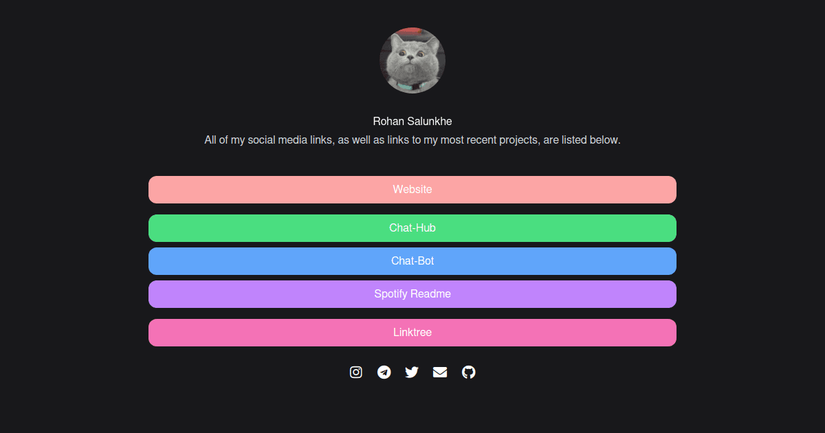 amrohan/LinkTree-Alternative - Codesandbox