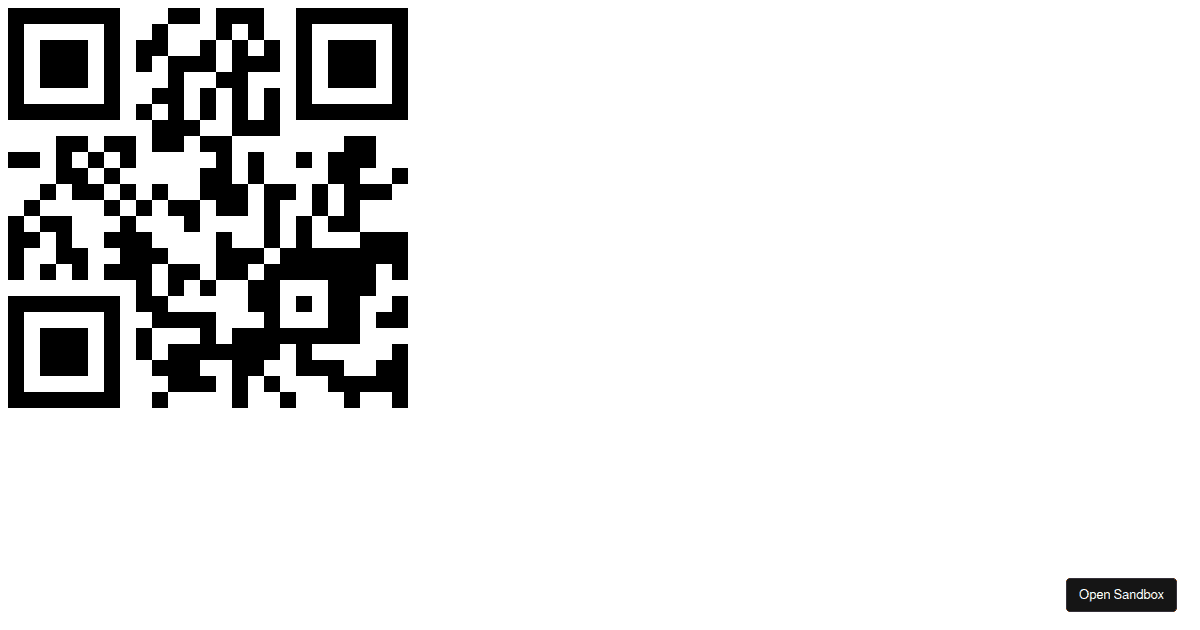 testing api for generate qr code - Codesandbox