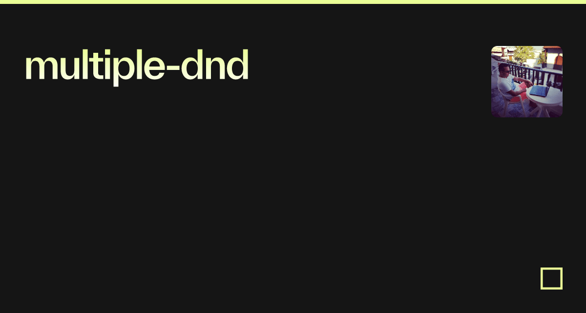 multiple-dnd - Codesandbox
