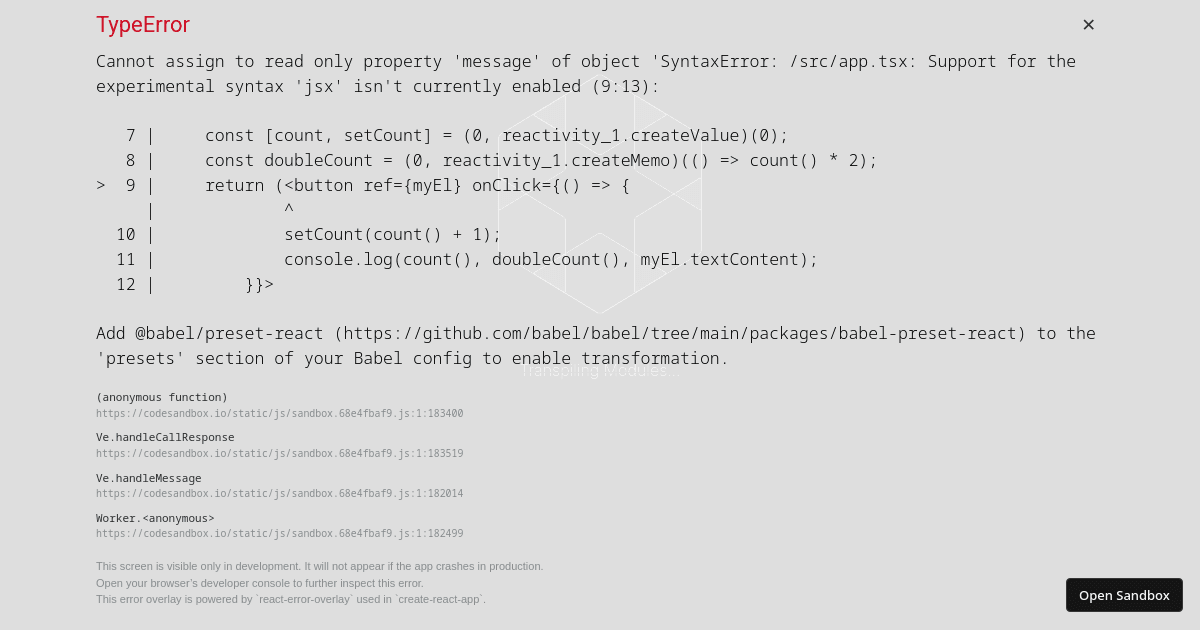 VZN Rendering - Async frames - Codesandbox