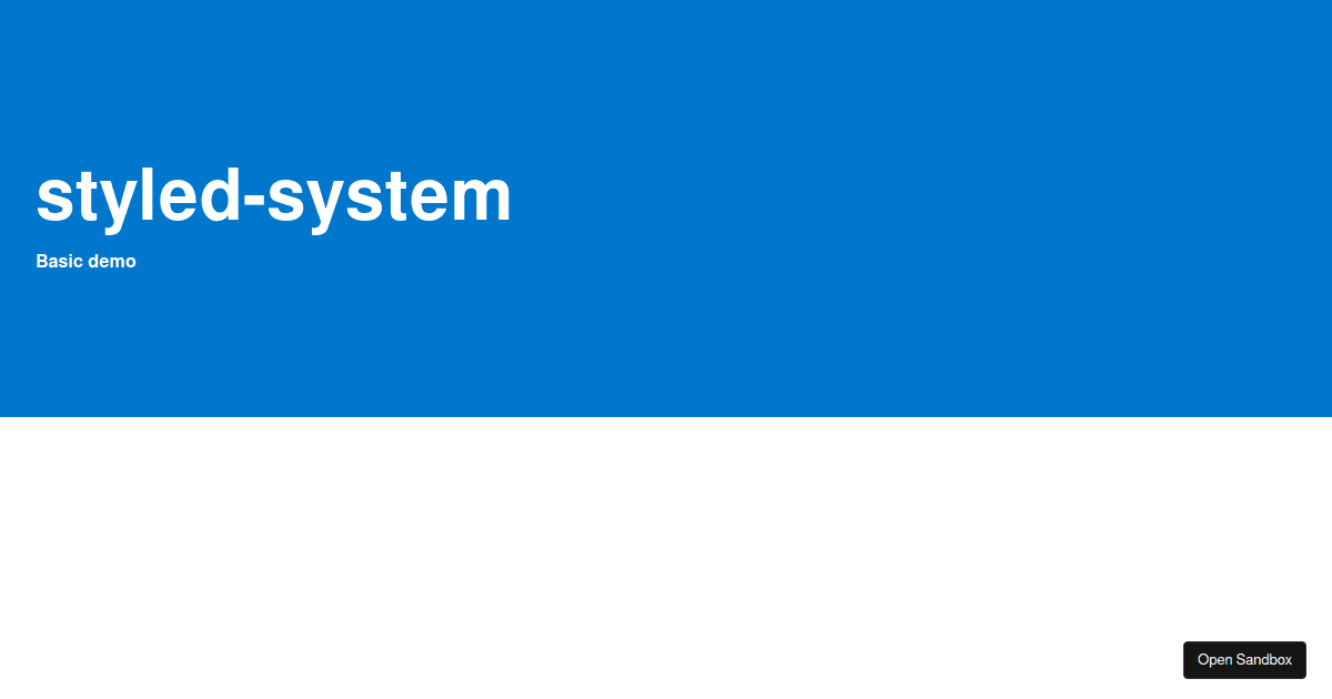@styled-system/basic-demo - Codesandbox