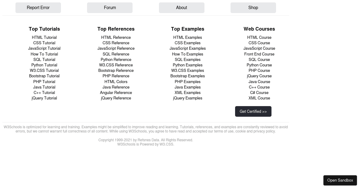 w3school-layout - Codesandbox