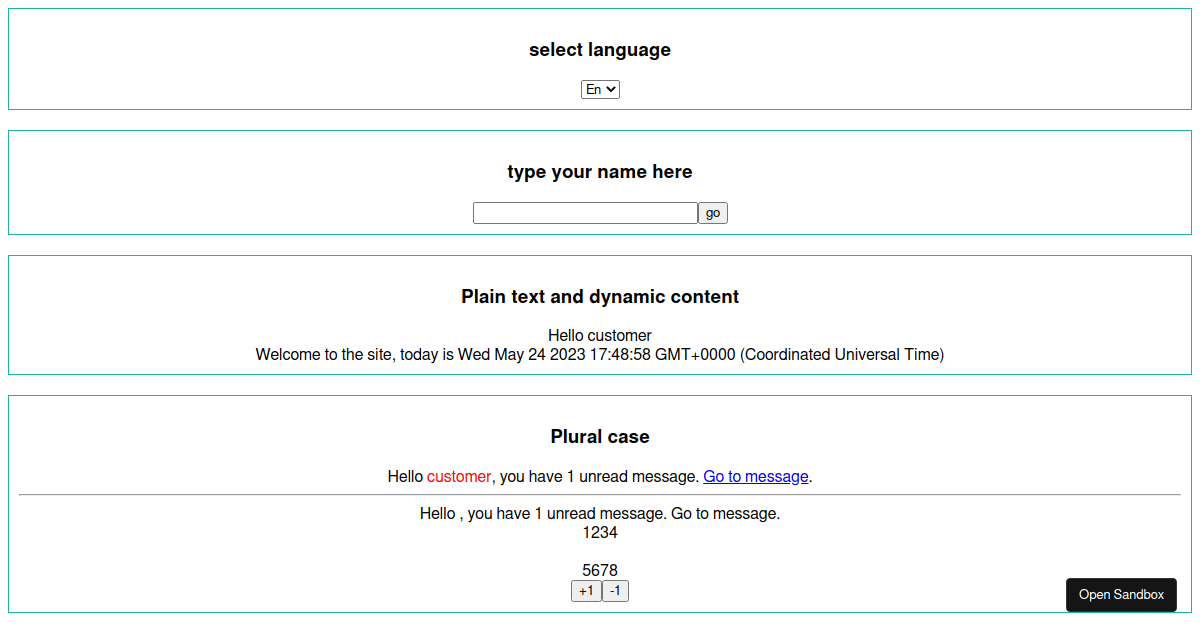 React i18n - Codesandbox