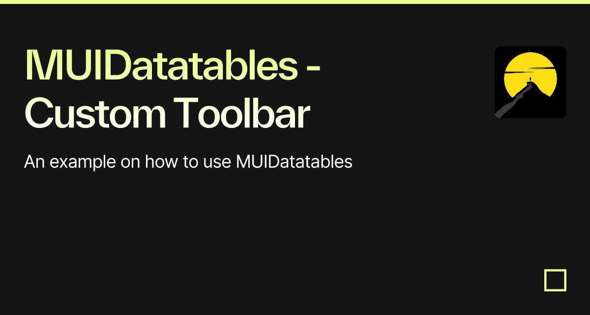 Muidatatables Custom Toolbar Codesandbox 7828