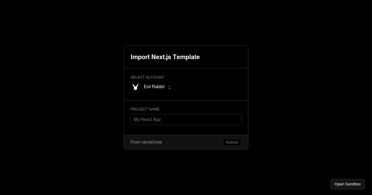 Vercel Design Fieldset - Codesandbox