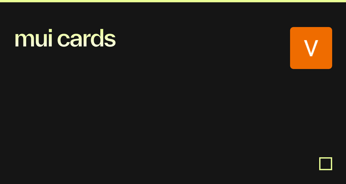 mui cards - Codesandbox